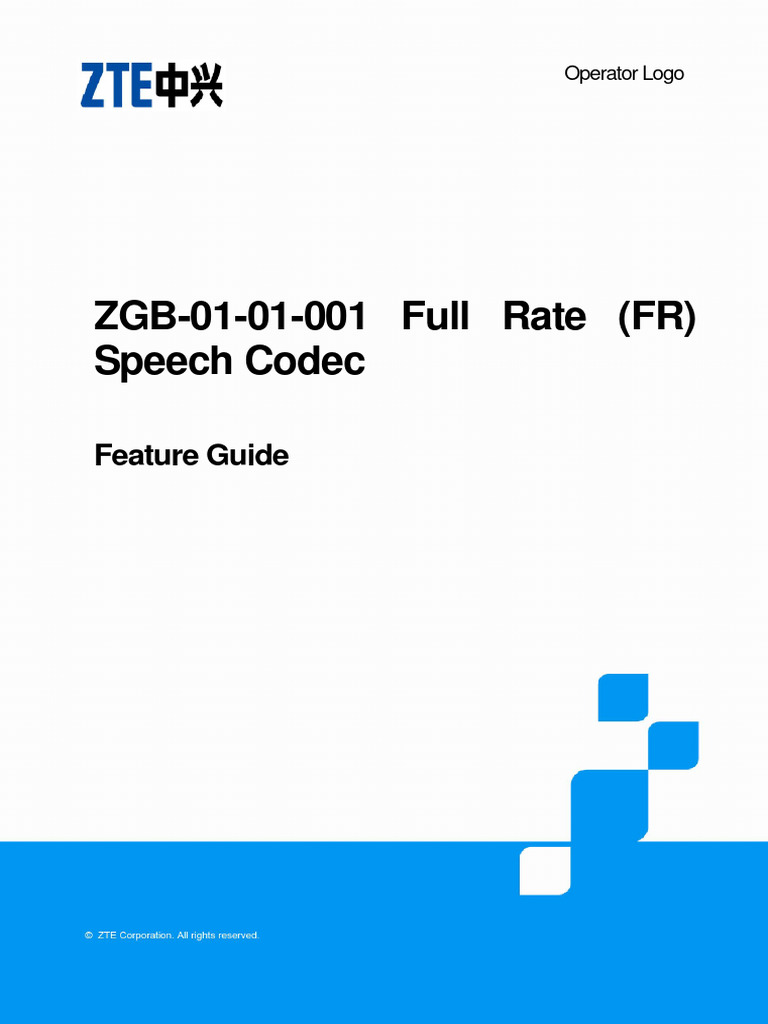 Full Rate (FR) Speech Codec - FG ZTE | PDF | Computer Science ...