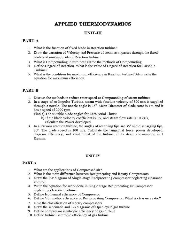 ATD Question Bank-Mid 2-V6 | PDF | Turbine | Jet Engine