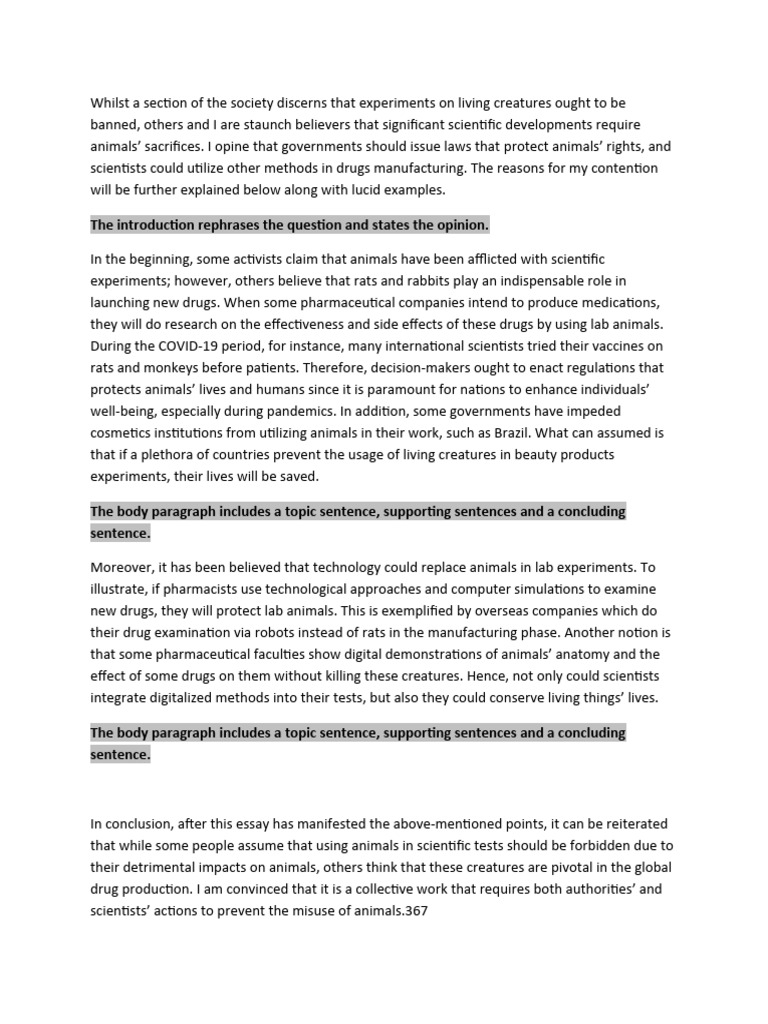 Whilst A Section of The Society Discerns That Experiments On Living ...