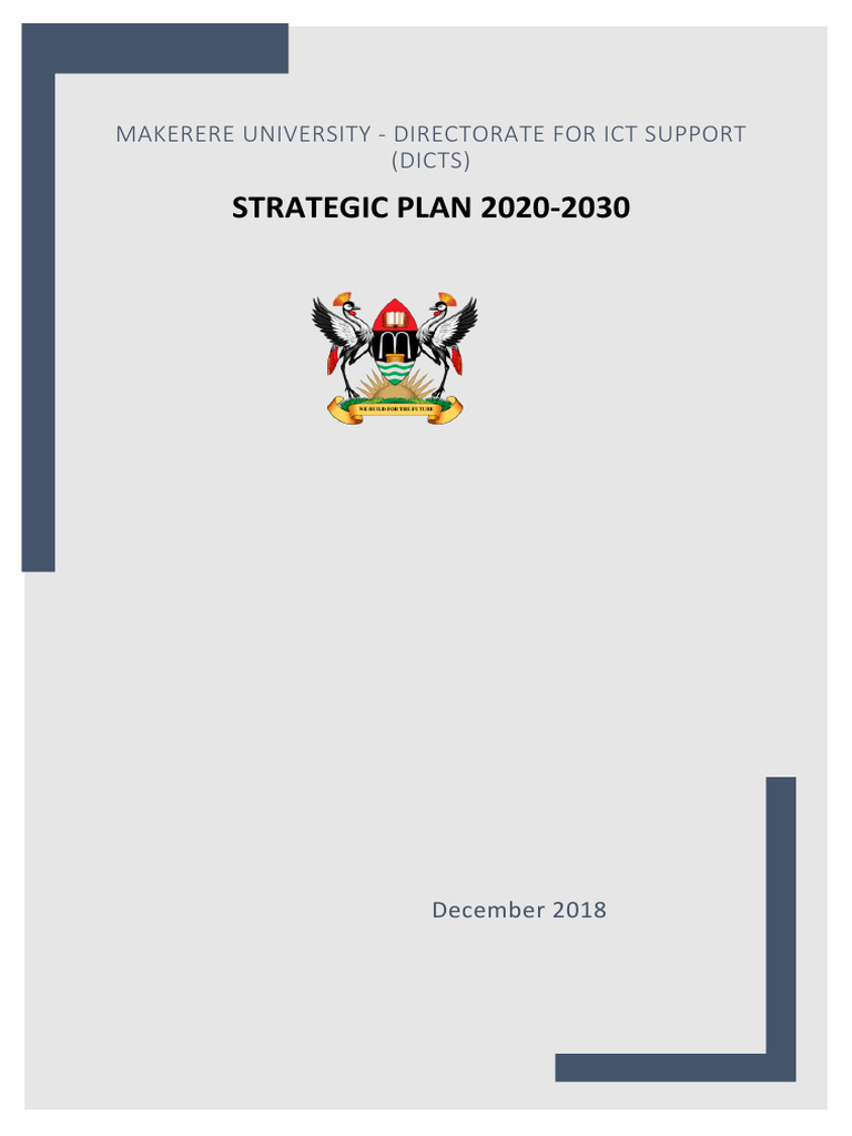 Makerere University ICT Strategic Plan 2020 2030 | PDF | Information ...