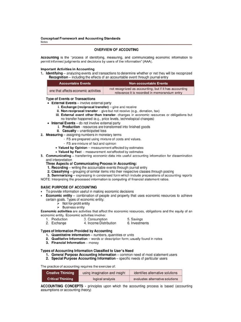 Inroduction To Accounting And Conceptual Framework Pdf