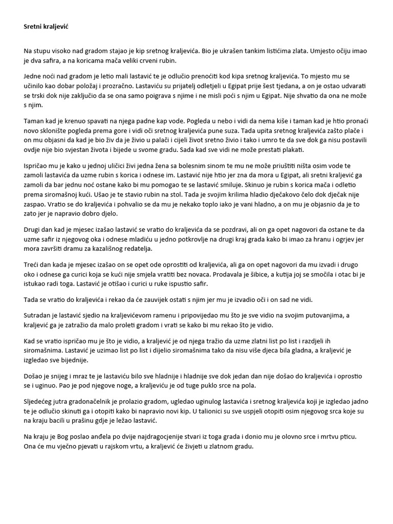 Sretni kraljevic | PDF