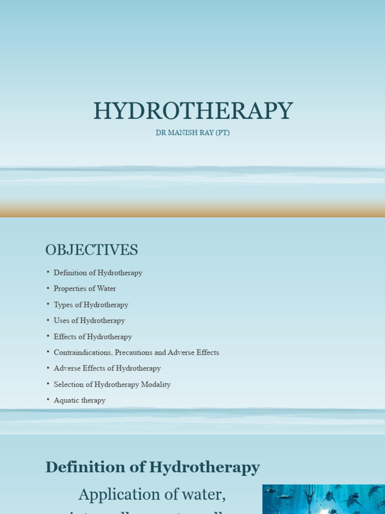 HYDROTHERAPY | PDF | Medicine | Clinical Medicine
