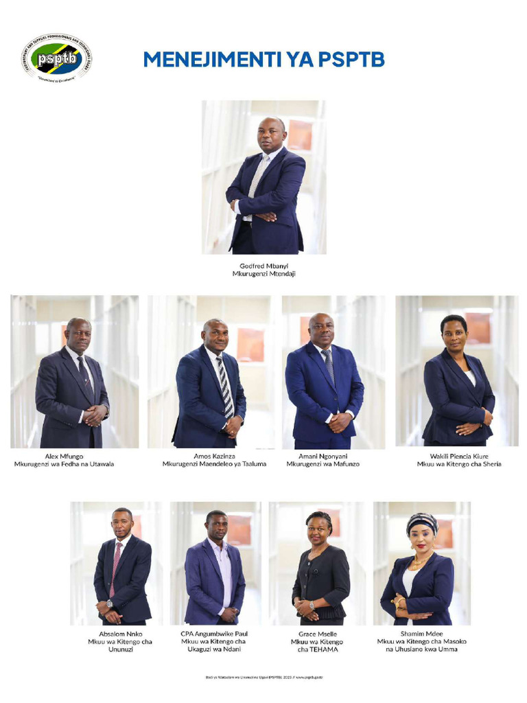 Muundo Wa Menejiment Ya PSPTB | PDF