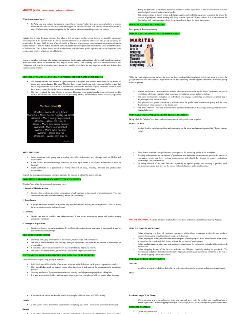 MARITES Pop Culture Finals | PDF | Online Shopping | Social Media