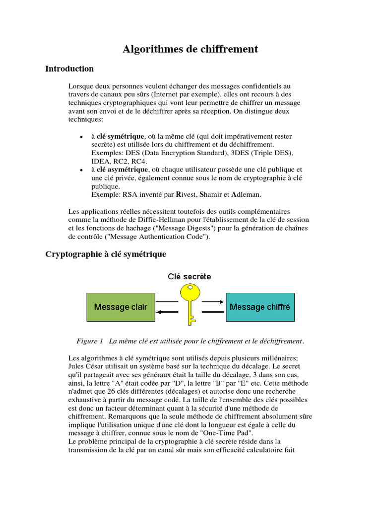 Algorithmes de Chiffrement-Interessant | PDF | Public-key cryptography ...