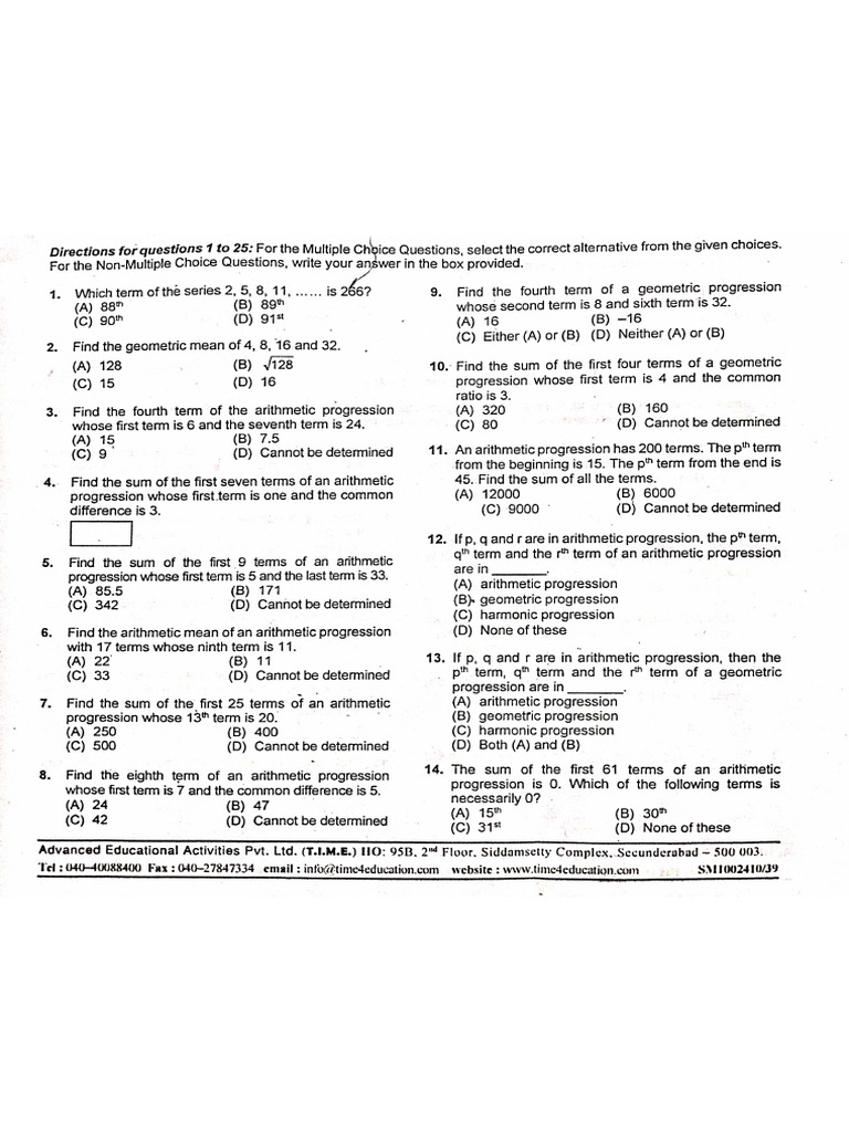 sequence and series SM | PDF