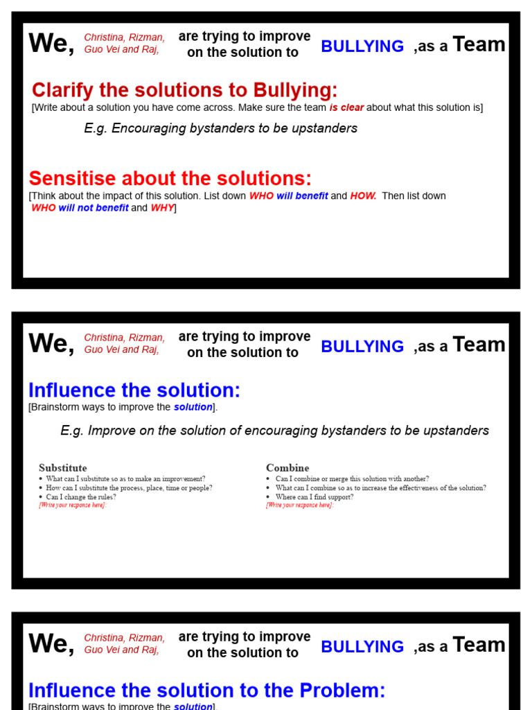 Problem Solving Template | PDF