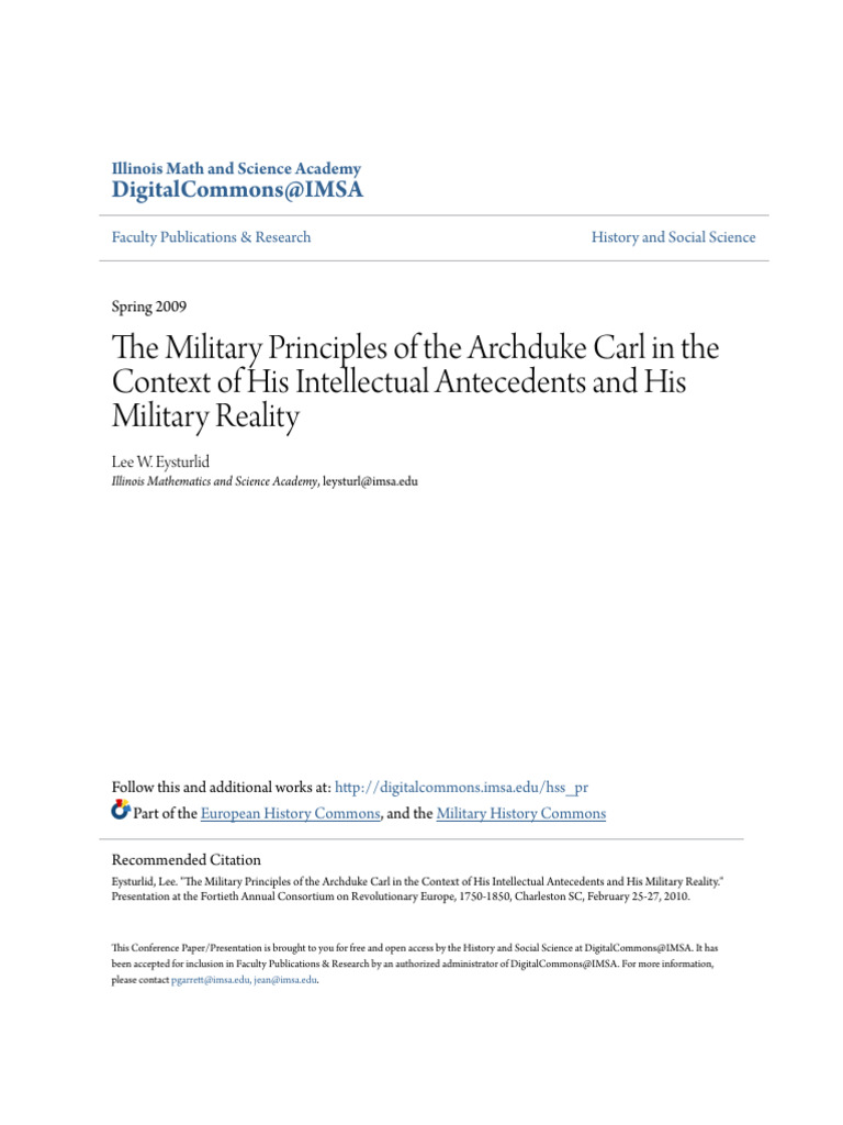 The Military Principles of The Archduke | PDF | Flanking Maneuver