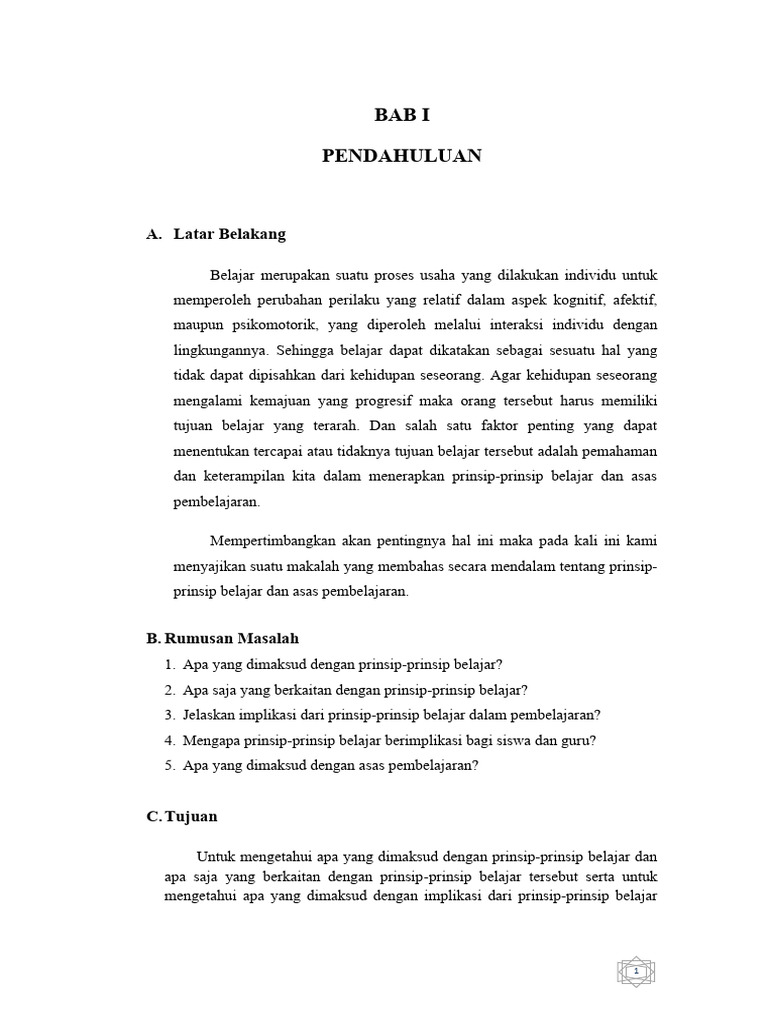 Prinsip Belajar Dan Pembelajaran | PDF | Karier & Perkembangan | Pengembangan Diri