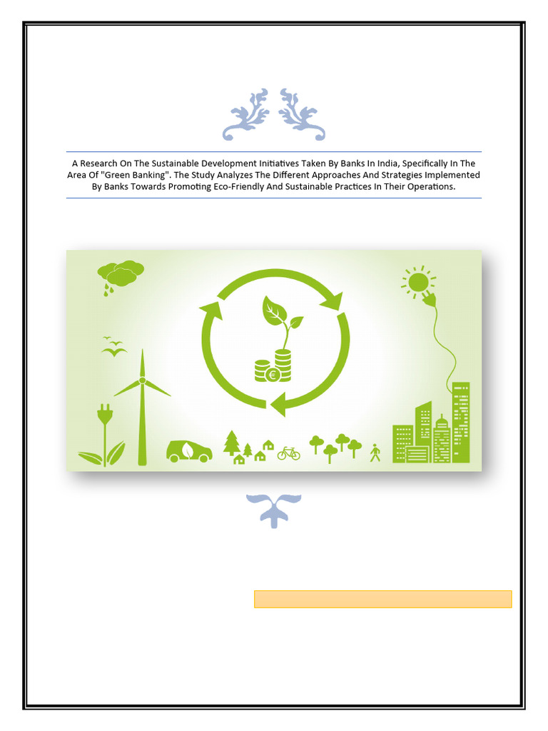 Green Banking Initiatives in India | PDF | Sustainability | Banks