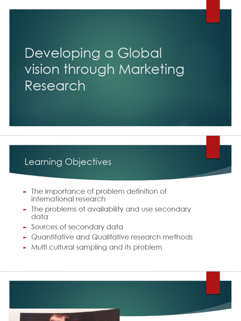 Developing a Global Vision Through Marketing Research | PDF | Marketing ...