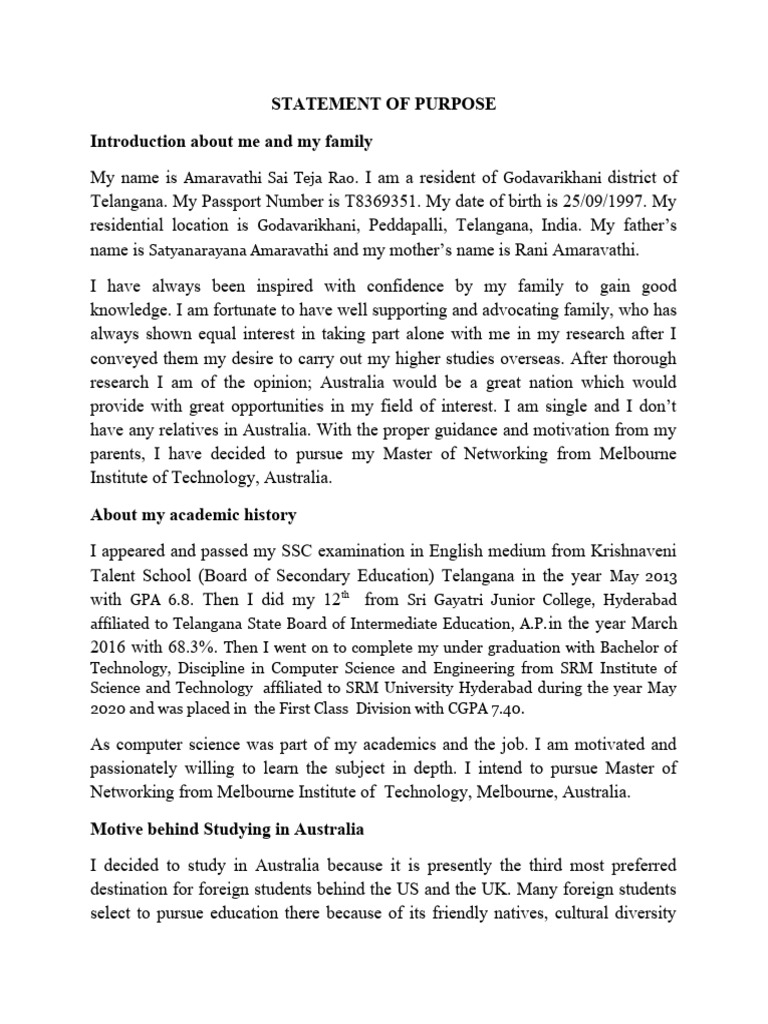 Amaravathi Sai Teja Rao_SOP_MAST OF NETW_MIT | PDF | Computer Network ...