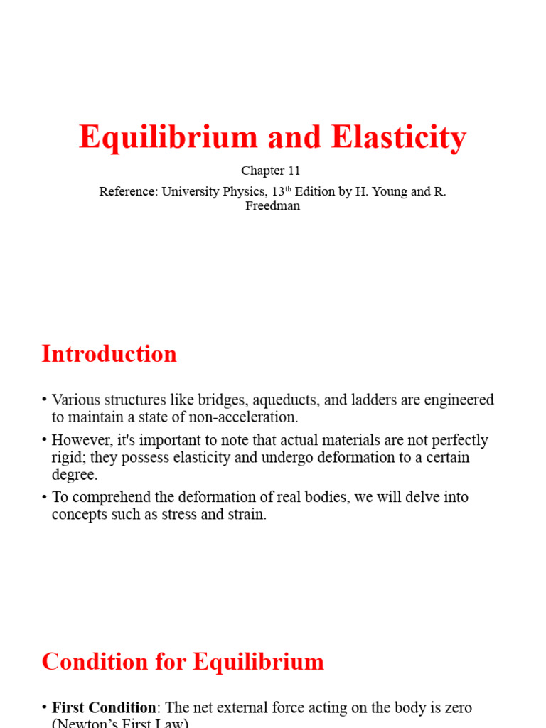 Equilibrium and Elasticity (2024) | PDF | Young's Modulus | Stress (Mechanics)