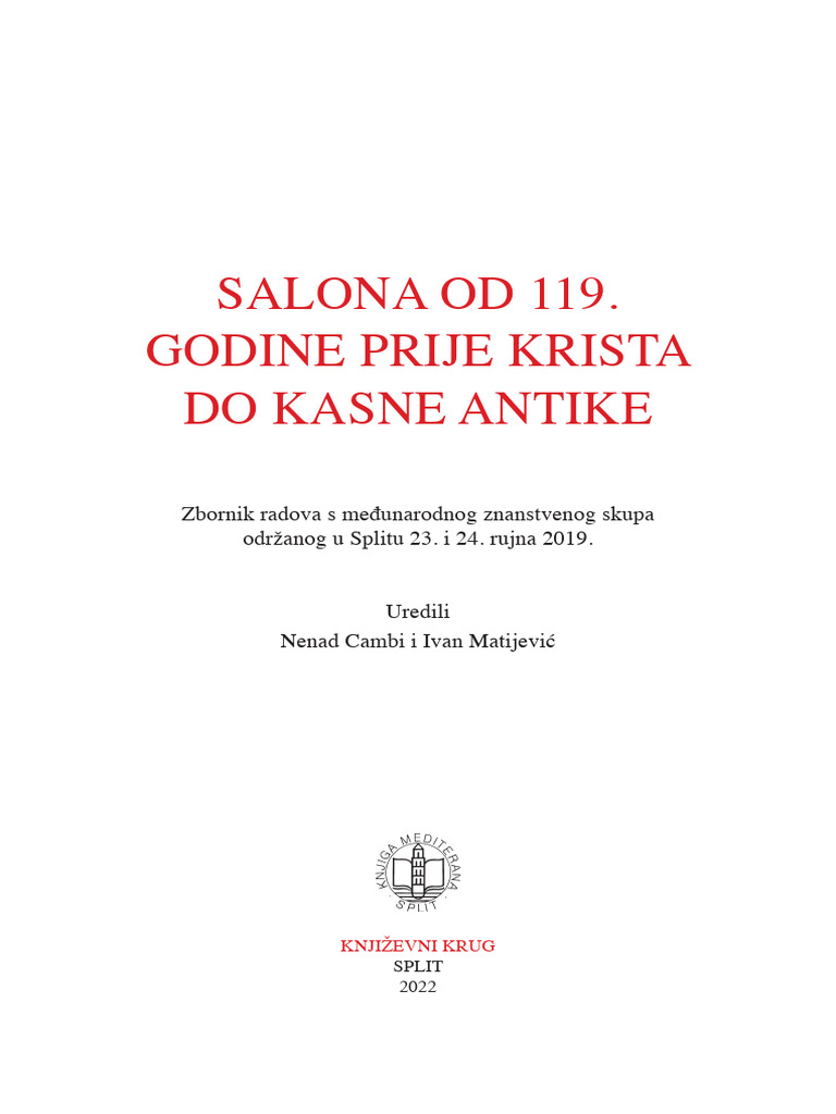 KAGiunio, Organizacija Kulta Izide U Saloni | PDF