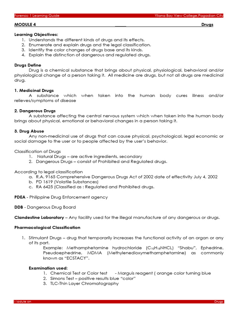 Module 4 Drugs | Download Free PDF | Cannabis | Drugs