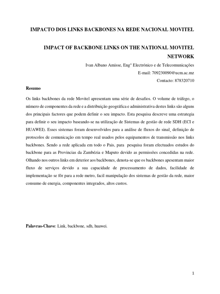 Artigo. Computer Network. Ivan Albano Amisse | PDF | Rede de computadores | Ethernet