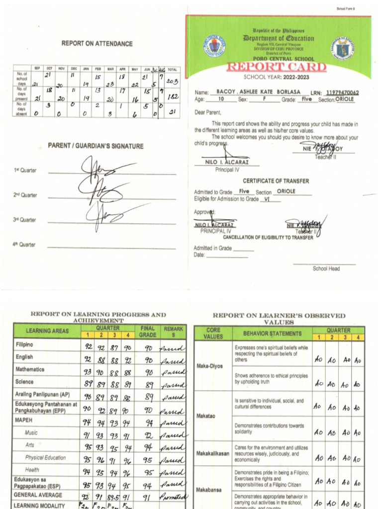 REPORT CARD | PDF