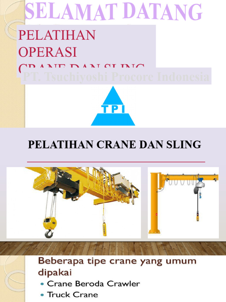 Pelatihan Operasi Crane dan Sling | PDF