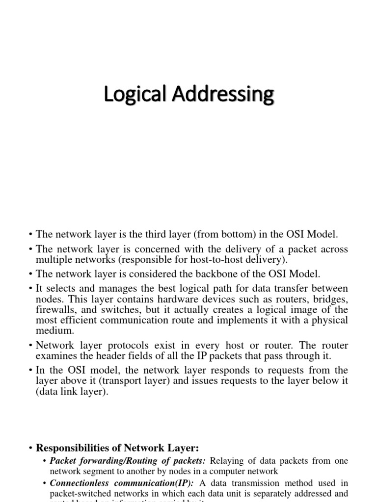 Logical Addreessing CN | PDF | I Pv6 | Internet Protocols