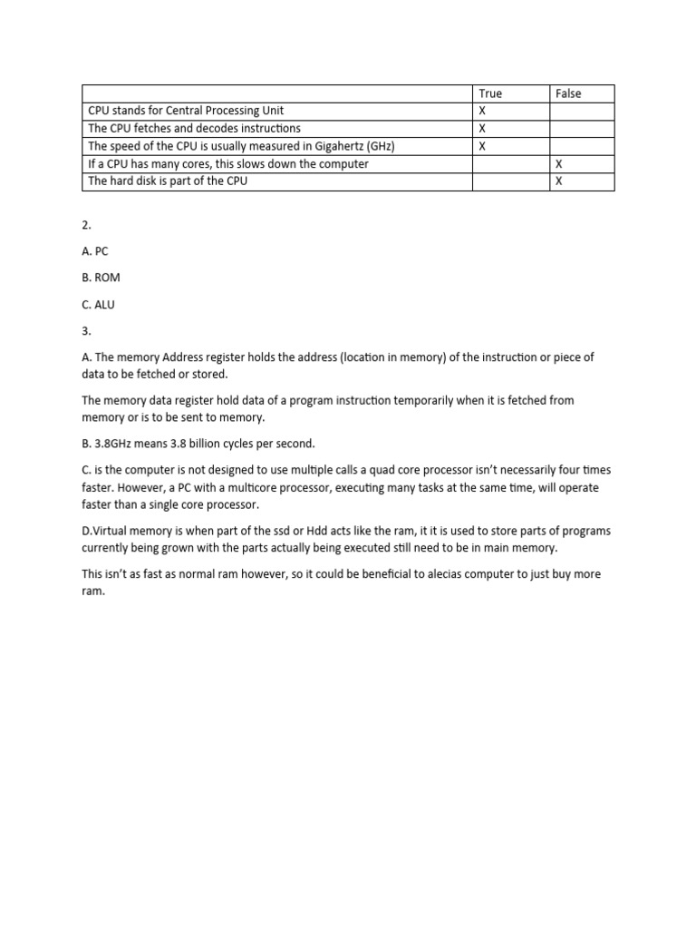CPU Stands For Central Processing Unit | PDF