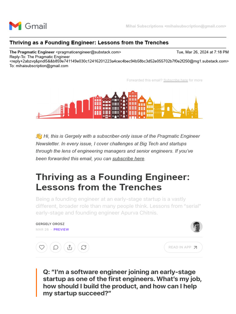 Thriving as a Founding Engineer | PDF | Artificial Intelligence | Intelligence (AI) & Semantics