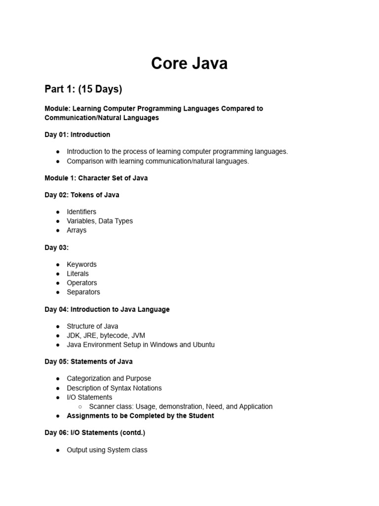 Core Java Pdf Method Computer Programming Class Computer Programming 4402