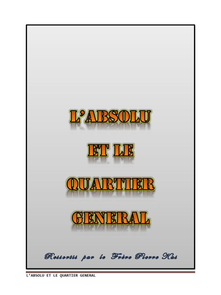 L'Absolu et le Quartier Général | PDF | Saint-Pierre | Actes des Apôtres