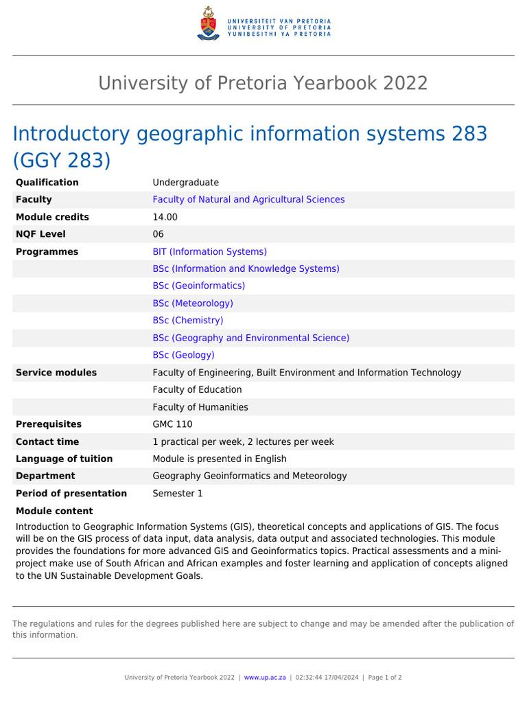 Module-GGY_283 | PDF | Geographic Information System | Information