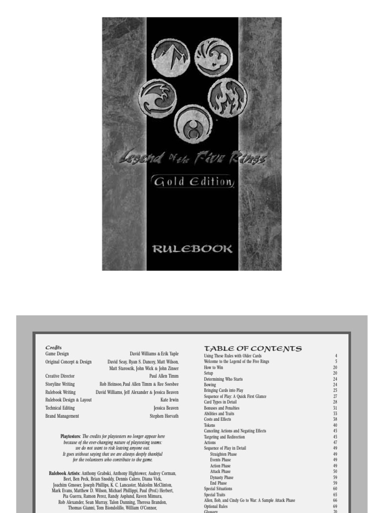 Legend of the 5 Rings | PDF | Tabletop Games | Card Games