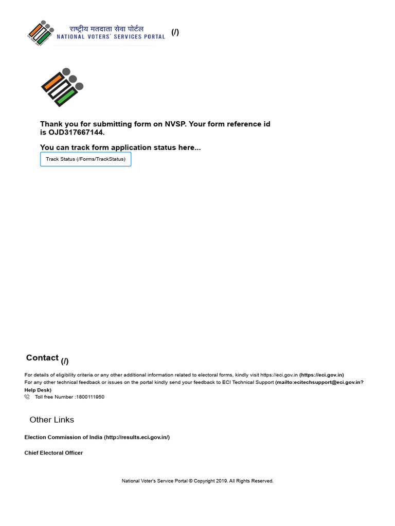 NVSP Application Status Tracking Guide | PDF | Finance & Money Management