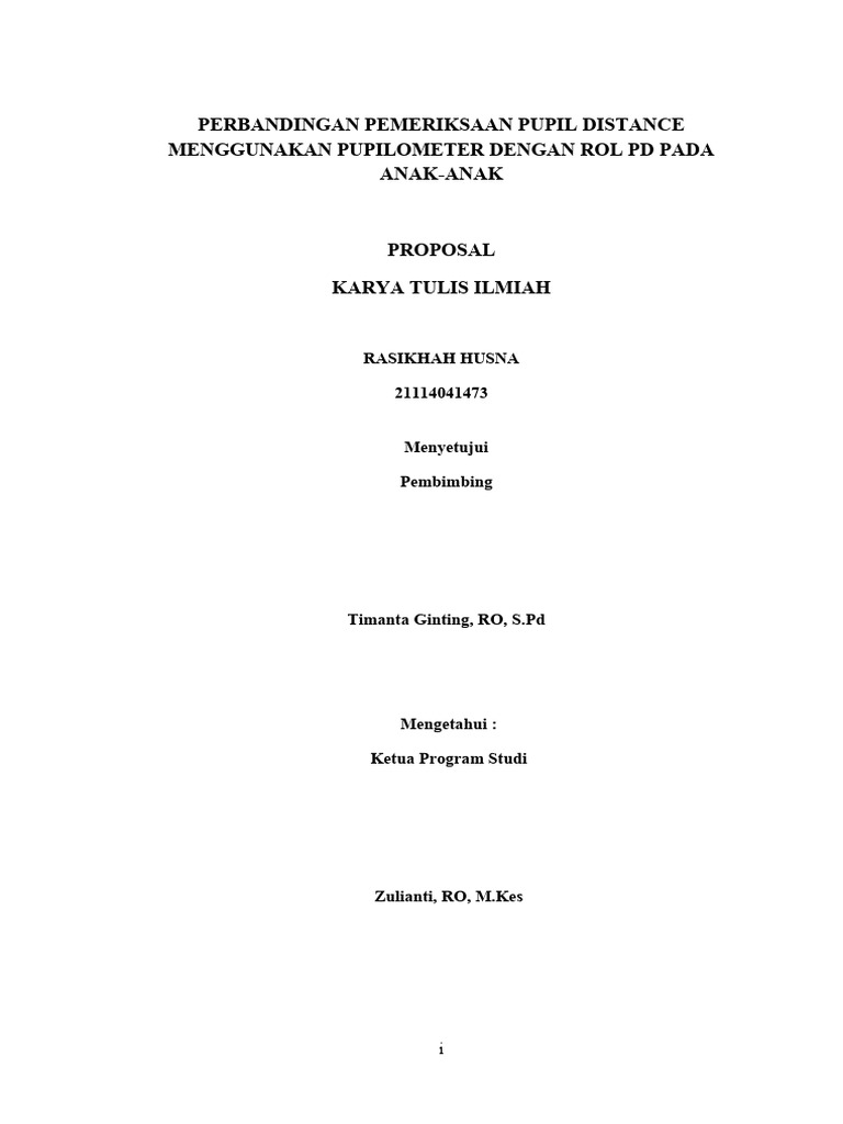 Kti Husna (Proposal Final) | PDF | Karier & Perkembangan | Seni
