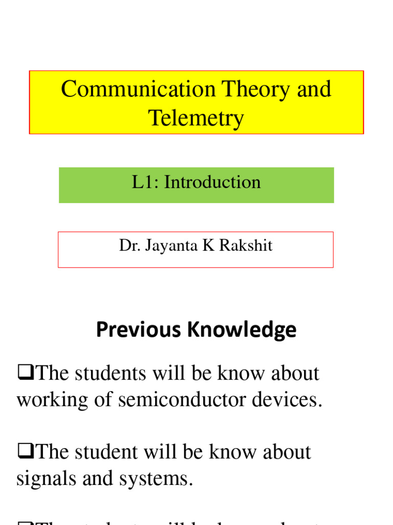 CTT(Communication Theory and Telemetry) FULL | PDF | Modulation | Detector (Radio)