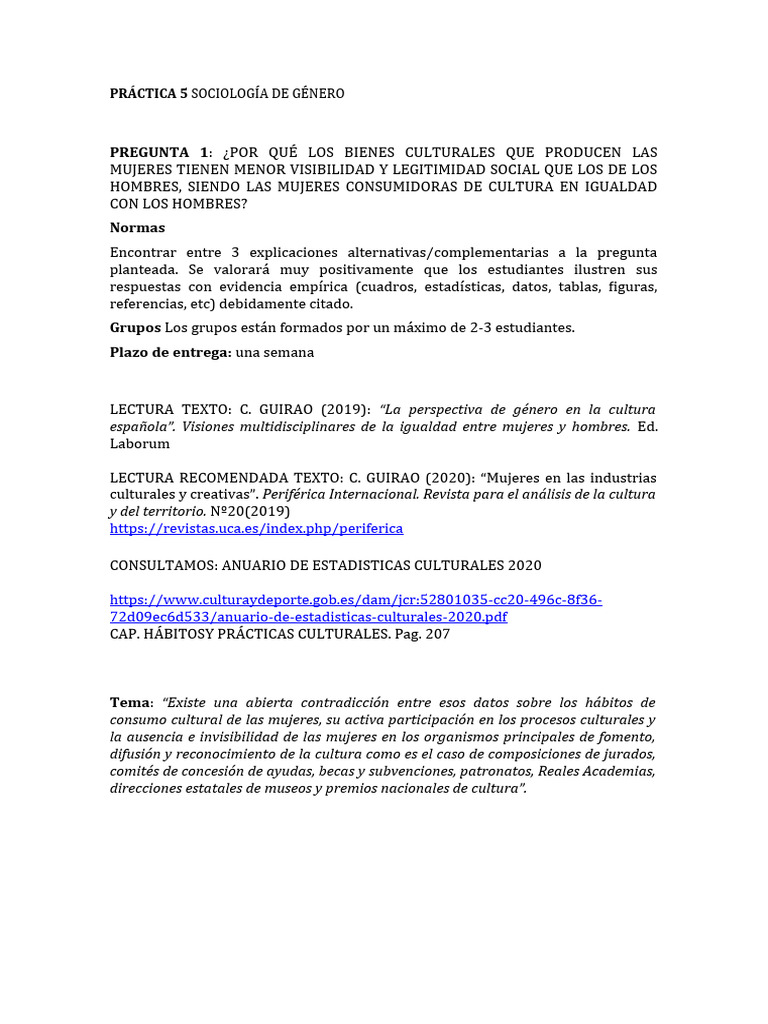 PRÁCTICA Nº5 TEST DE Stinchcombe - 1 | PDF