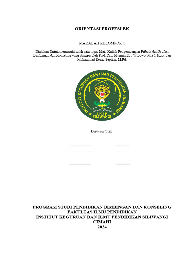 Logo IKIP Siliwangi dalam BK | PDF | Karier & Perkembangan | Seni