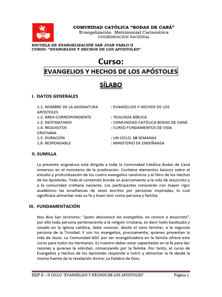 II Ciclo Evangelios y Hechos de Los Apostoles | PDF | Jesús | Fariseos