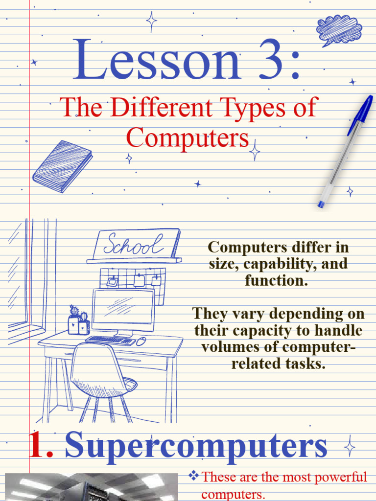 Computer 1stQ Lesson 3 - The Different Types of Computers | PDF ...