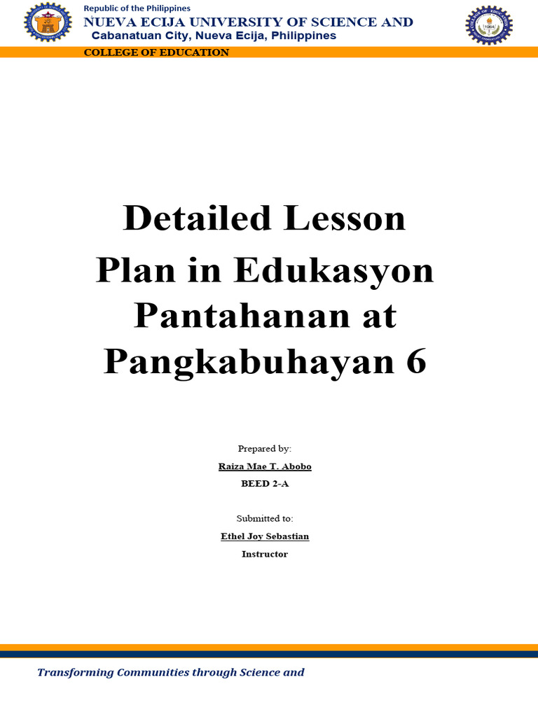 Detailed Lesson Plan TLE | PDF | Engraving