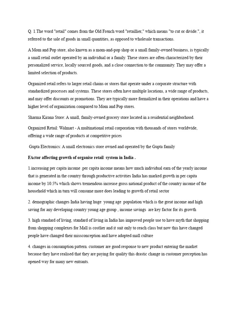 retail management internal | PDF | Franchising | Retail