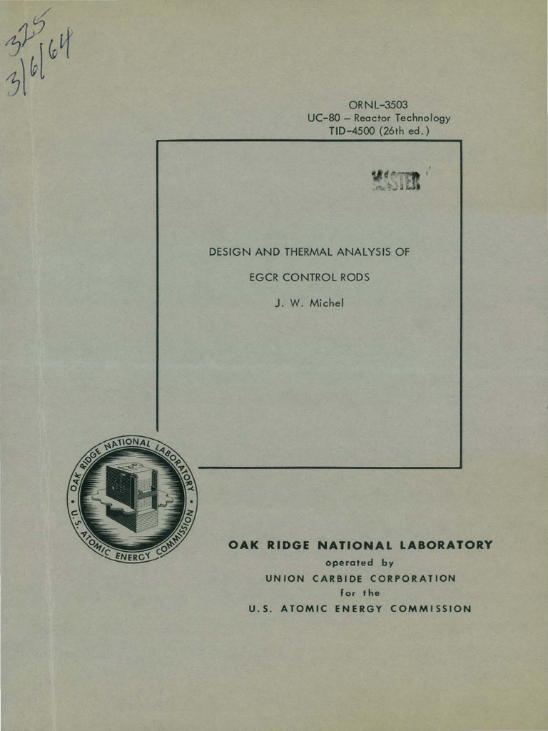 ORNL-3503 UC-80-Reactor Technology TID-4500 (26th Ed.) : Oak Ridge ...