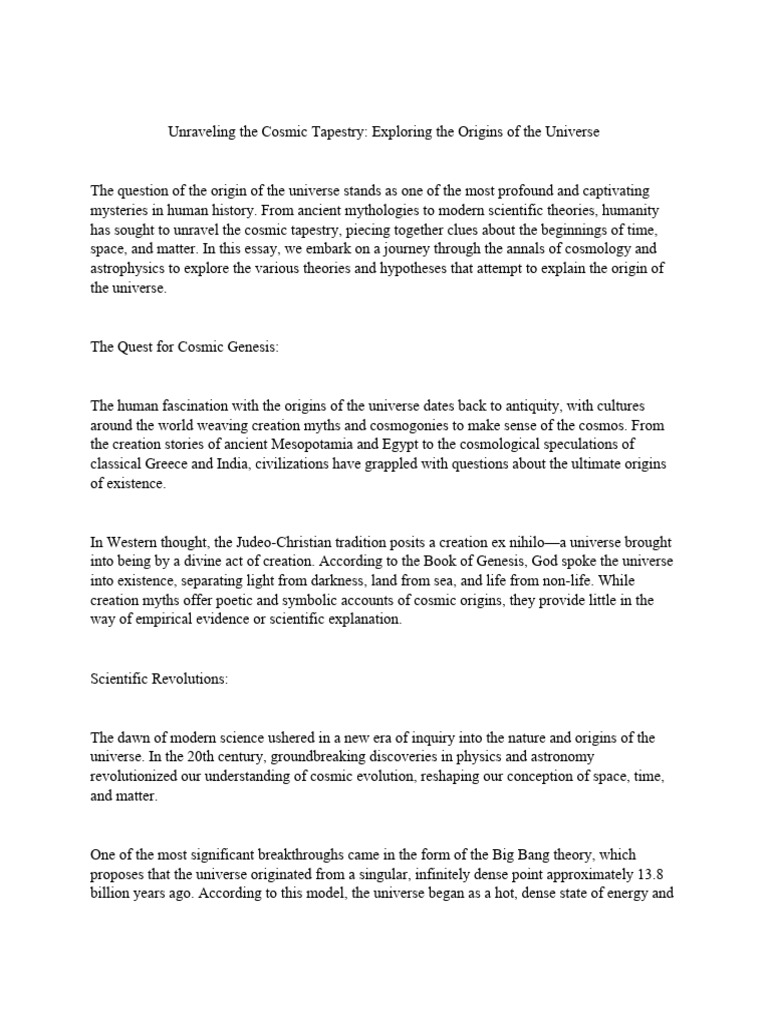 Cosmic Galaxy Pdf Universe Multiverse