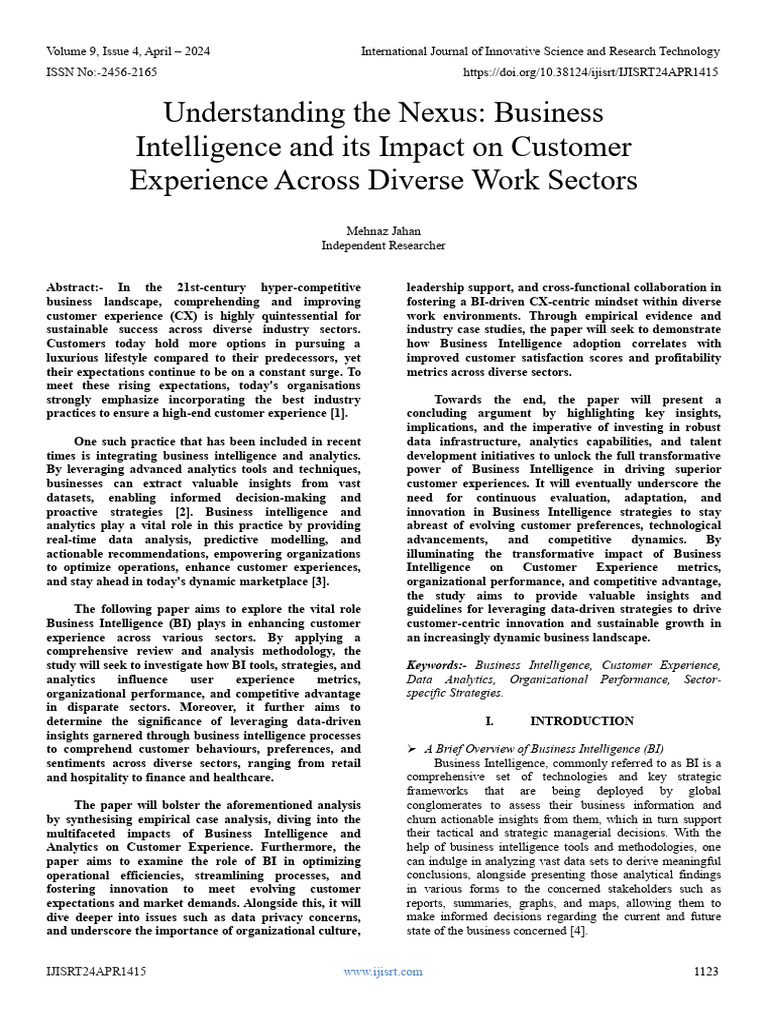 Understanding The Nexus: Business Intelligence and Its Impact On ...