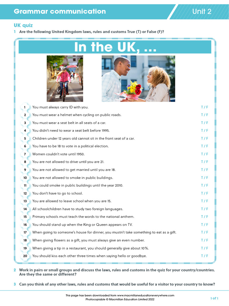 B2PLUS U2 Grammar Communication | PDF