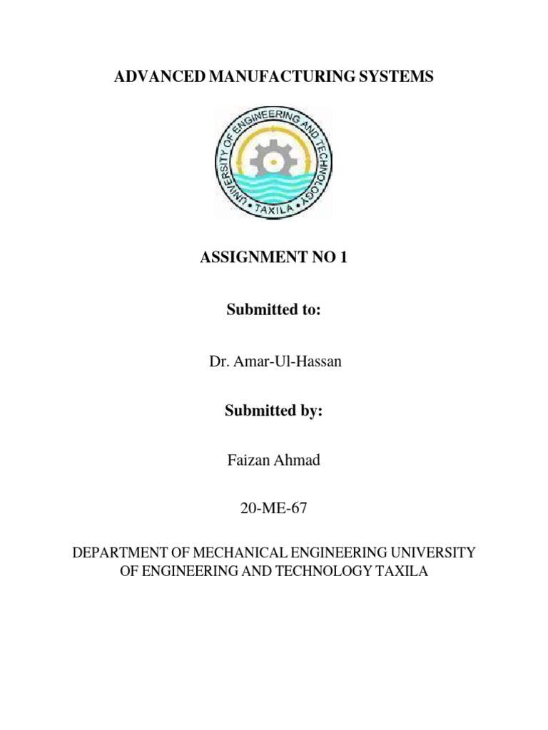 Advanced Manufacturing Systems: Dr. Amar-Ul-Hassan | PDF | Algorithms And Data Structures ...