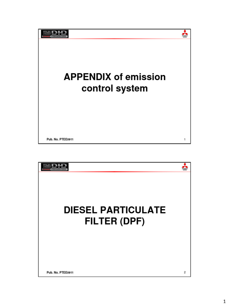 APPENDIX of DPF | PDF | Diesel Engine | Exhaust Gas