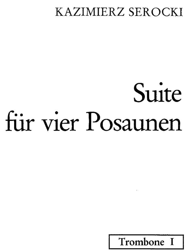 Serocki Suite For 4 Basuner.1 TRB | PDF