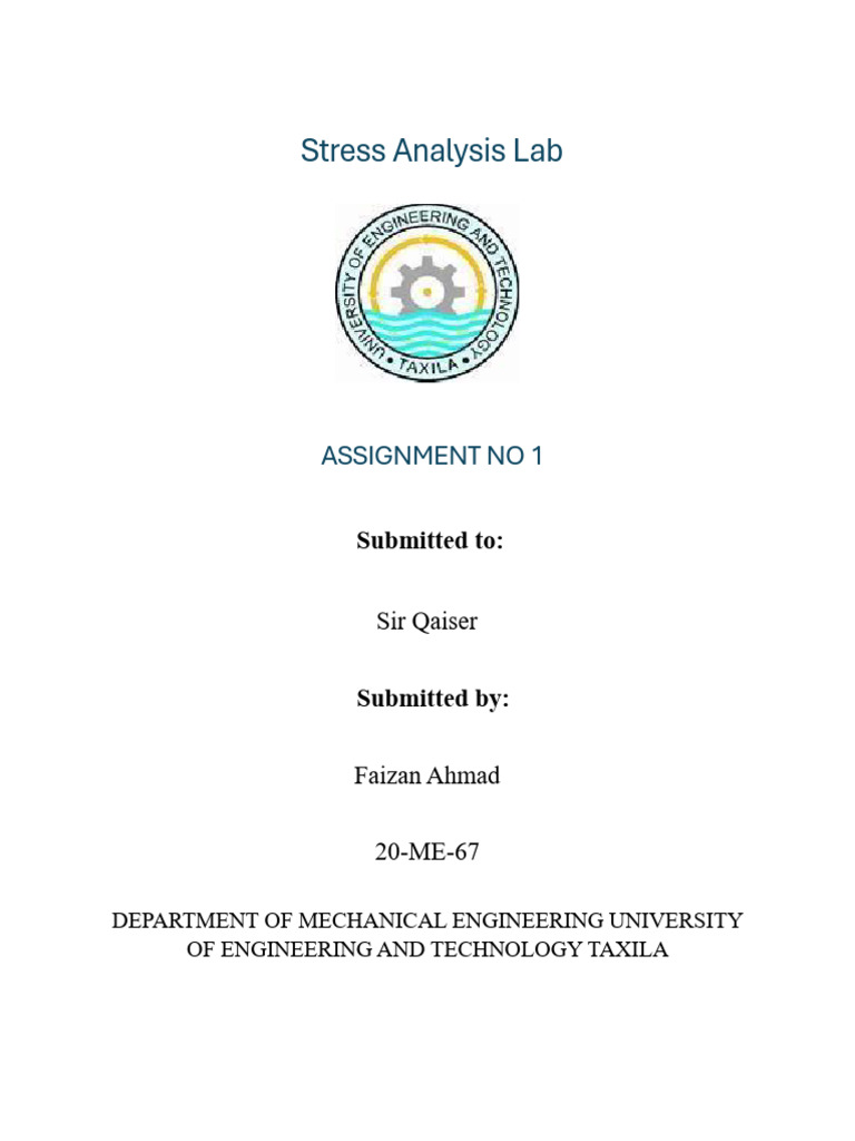 SA Lab Assignment | PDF | Electrical Resistance And Conductance | Resistor