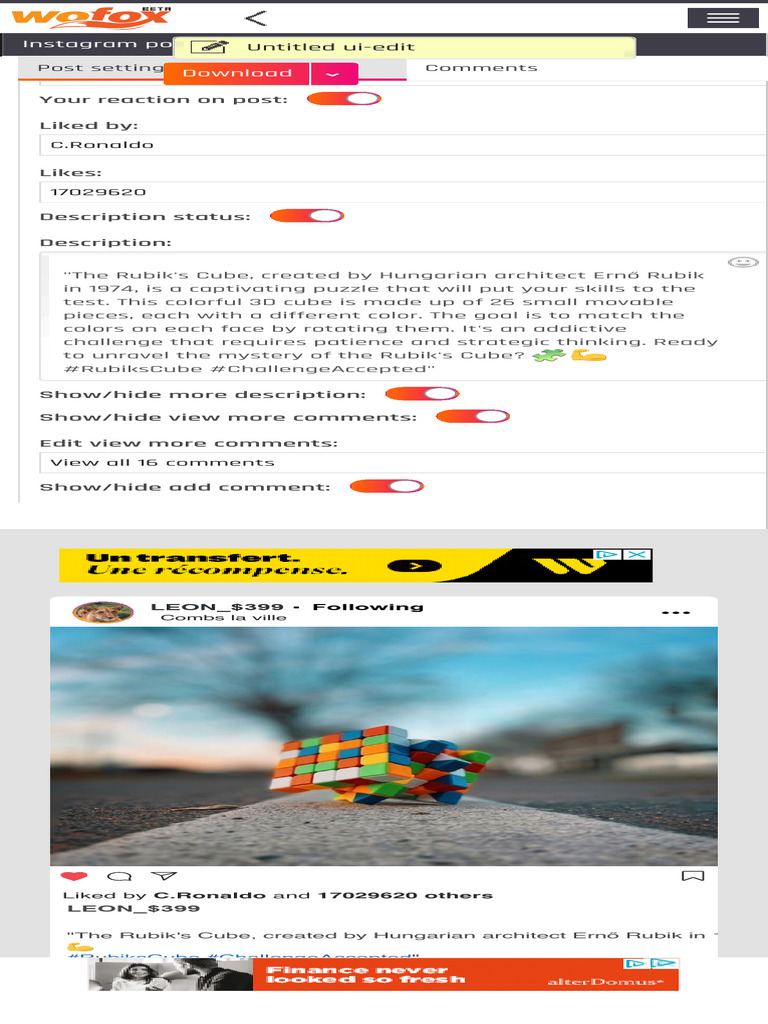 Fake Instagram Post Mockup Generator WoFox | PDF | Games & Activities ...