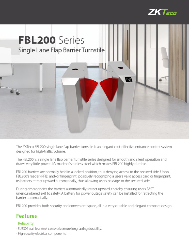 FBL200 Leaflet 20201015+ (V1) | PDF | Access Control