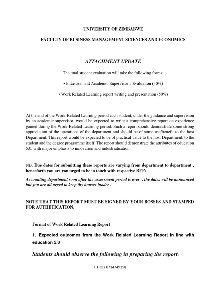 Attachment Report Writing | PDF | Table Of Contents | Evaluation